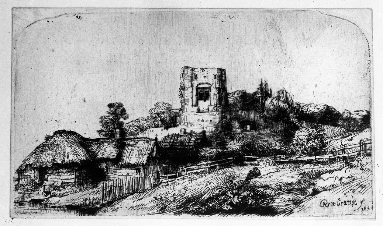 塔のある風景、1650 | アートプリント